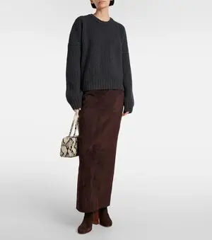 Khaite Manuela Ribbed Cashmere Sweater - Black