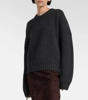 Khaite Manuela Ribbed Cashmere Sweater - Black