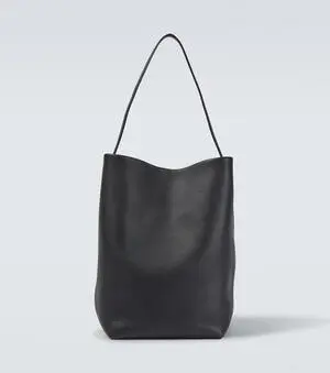 THE ROW N/s Park Large Leather Tote Bag - Black