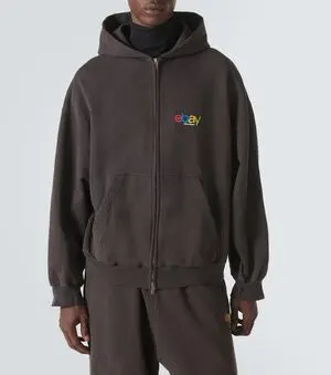 Balenciaga Printed Cotton Jersey Hoodie