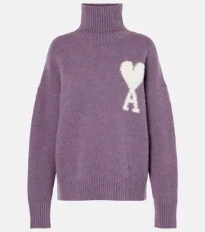 Ami De Cœur Wool-blend Turtleneck Sweater