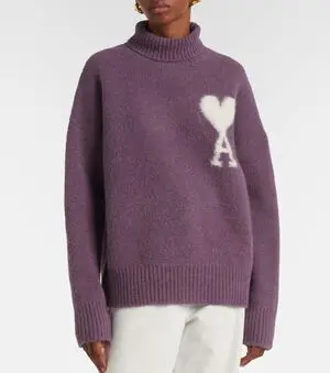 Ami De Cœur Wool-blend Turtleneck Sweater