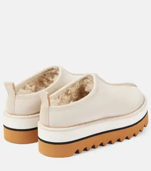 Stella McCartney Sneak-elyse Faux Leather Mules - Beige
