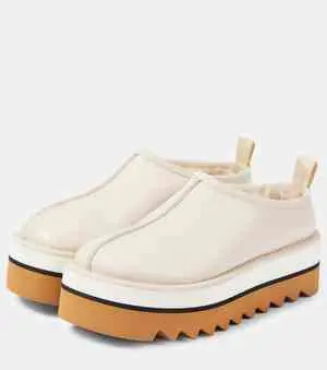 Stella McCartney Sneak-elyse Faux Leather Mules - Beige