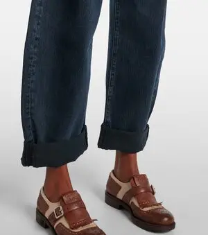 FRAME Bubble High-rise Barrel-leg Jeans - Blue