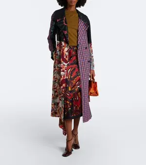 Dries Van Noten Printed Wrap Coat - Multicoloured
