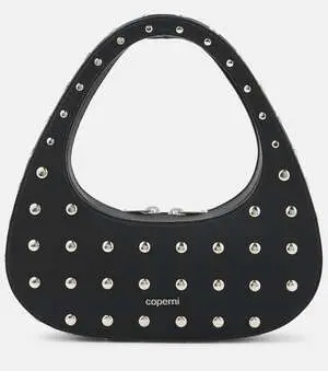 Coperni Swipe Small Studded Faux Leather Shoulder Bag