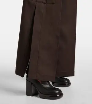 Burberry Wool Cargo Trousers - Brown