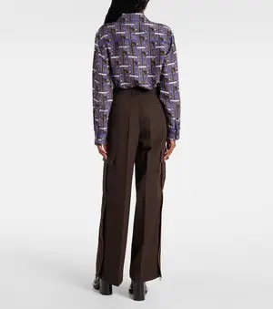 Burberry Wool Cargo Trousers - Brown