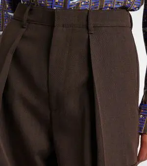 Burberry Wool Cargo Trousers - Brown