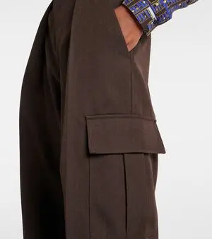 Burberry Wool Cargo Trousers - Brown