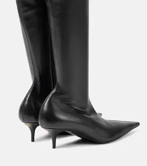 Balenciaga Avenue Leather Over-the-knee Boots