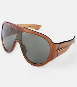 Bottega Veneta Scudo Sunglasses - Brown