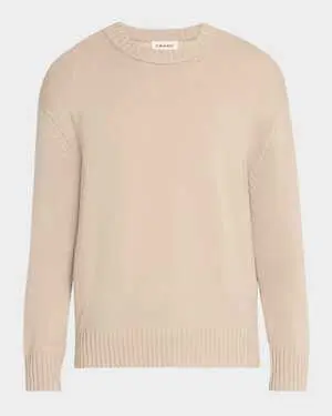 FRAME Wool-cashmere Crew Neck Sweater - Grey Beige