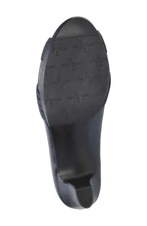 EASY WORKS BY EASY STREET Lavish Peep Toe Pumps - Navy