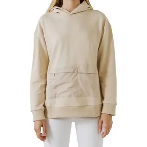 GREY LAB Contrast Pocket Hoodie - Beige
