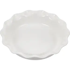 LE CREUSET Heritage 9-inch Stoneware Pie Dish White