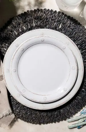 JULISKA Berry & Thread Set Of 4 Melamine Dessert Plates - Whitewash