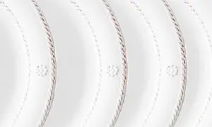 JULISKA Berry & Thread Set Of 4 Melamine Dessert Plates - Whitewash