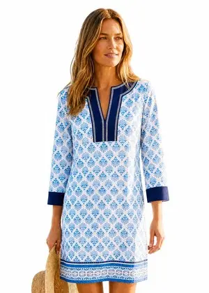 Cabana Life Color Blocked Kaftans Tunics