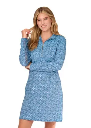 CABANA LIFE 1/4 Zip Sport Dress - Camden Leaf