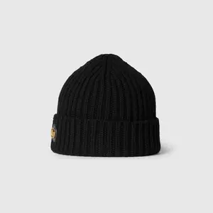 Gucci Wool Cashmere Hat With Double G - Black
