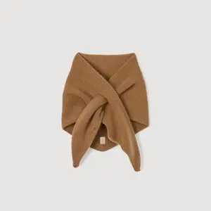 Sandro Wool And Cashmere Scarf Light Brown