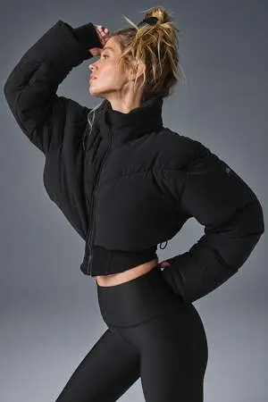Alo Yoga Main Act Corset Puffer Jacket - Black