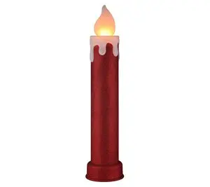 MR. CHRISTMAS 36 In. Glittery Blow Mold Candle Red - One-color