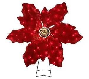 MR. CHRISTMAS 35 In. Outdoor Twinkling Led Poinsettia - One-color