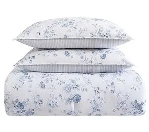 Laura Ashley Belinda Blue Twin Xl Comforter Sha Set - One-color