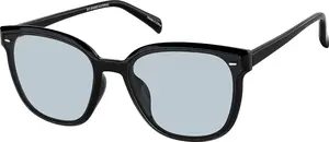 Zenni Oval Full Rim Sunglasses Black