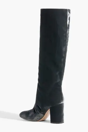GIANVITO ROSSI Velvet Knee High Boots
