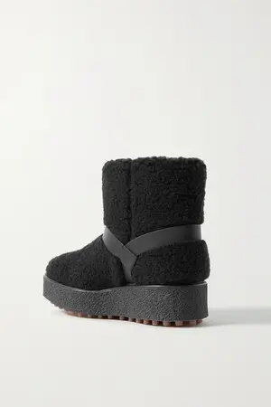 TOD'S Leathertrimmed Shearling Ankle Boots