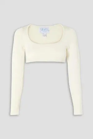 Calle Del Mar Cropped Stretch-knit Top