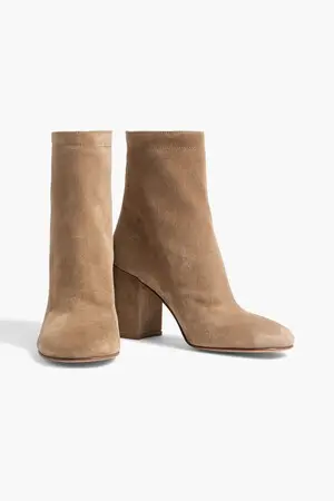 GIANVITO ROSSI Bellamy Suede Ankle Boots - Sand