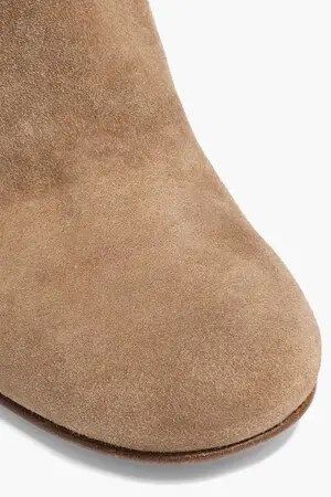 GIANVITO ROSSI Bellamy Suede Ankle Boots - Sand