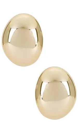 Ettika Smooth Dome Earrings - Gold