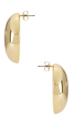 Ettika Smooth Dome Earrings - Gold
