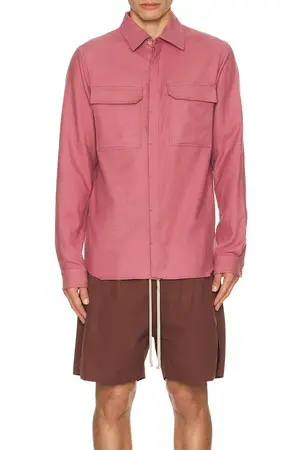Rick Owens Work Shirt In Pink