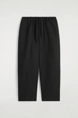 Cos Barrel-leg Drawstring Pants - Black