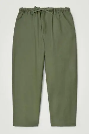 Cos Barrel-leg Drawstring Trousers - Green