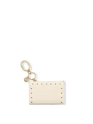 Victoria's Secret Foldover Card Case Keychain - Beige
