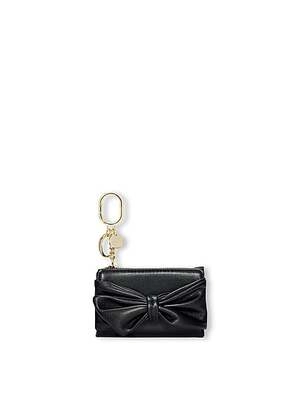 Victoria's Secret Diamanté Foldover Card Case Keychain - Black