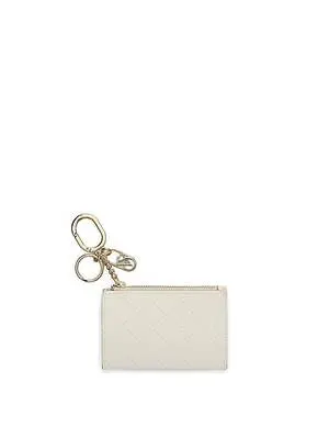 Victoria's Secret Foldover Card Case Keychain - White,ivory
