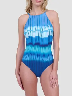 GOTTEX Gold Hour Printed One-piece Swimsuit - Blue Multi