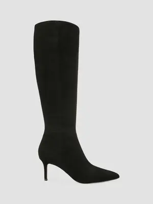 Veronica Beard Lisa 70mm Tall-shaft Suede Boots - Black