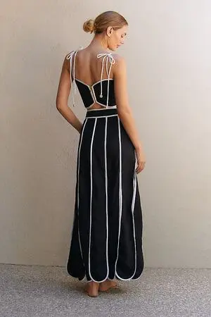 Azulu Ceta Len Maxi Skirt
