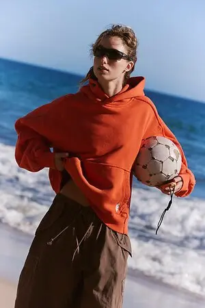 Free People A Cut Above Hoodie - Flame