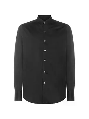 Canali Long-sleeve Cotton Shirt - Black